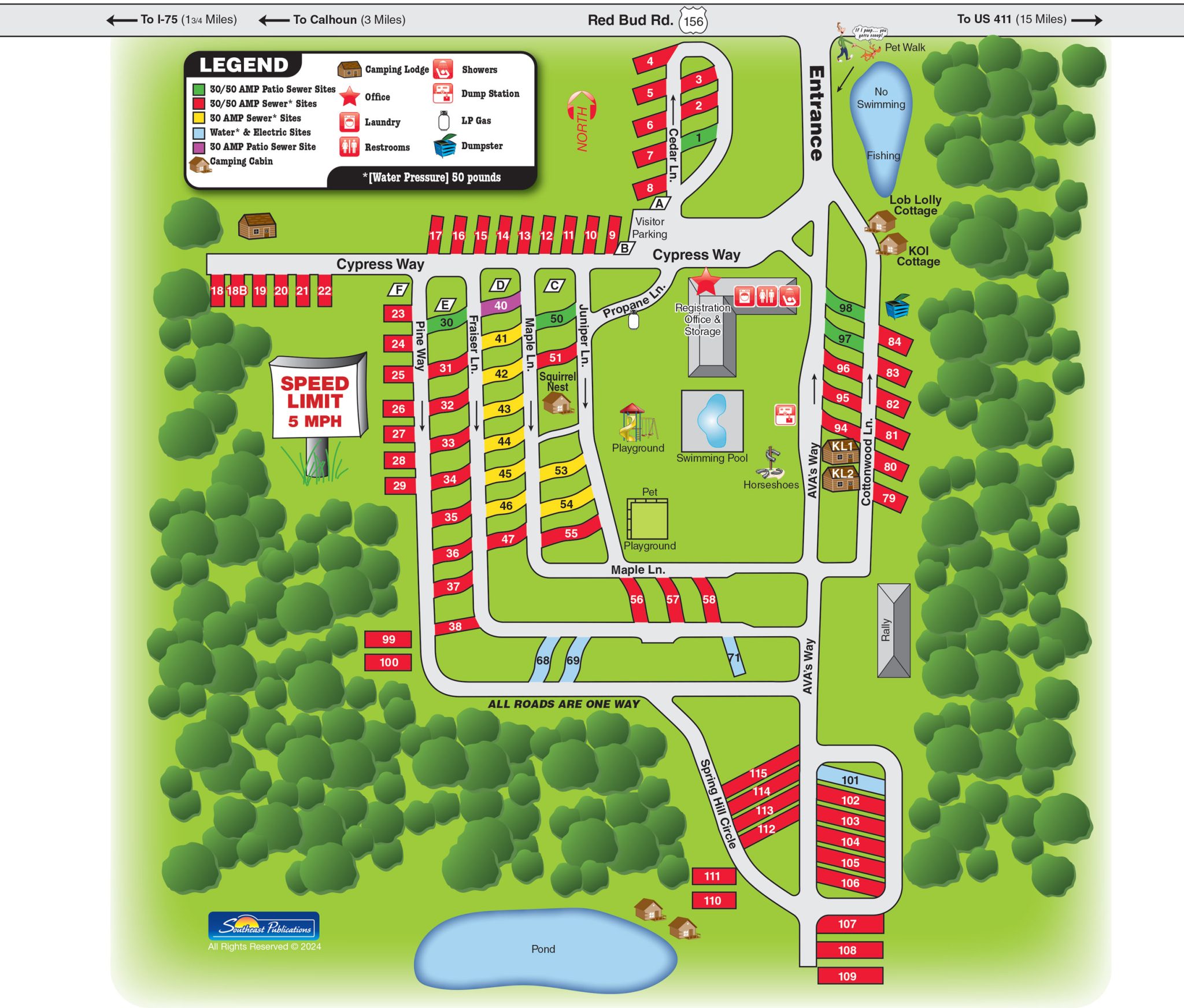 Resort Map - Cedar Break RV Park